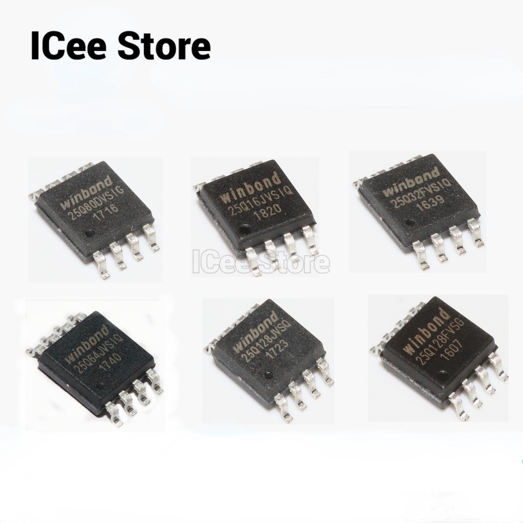 Flash W25Q16 W25Q32 W25Q64 W25Q80 W25Q128 W25Q256 SOP16 Winbond Memory | Shopee Malaysia