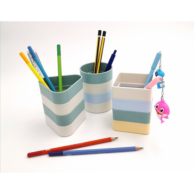 [LOCAL READY STOCK] Multi-function plastic pen holder Pen stand ...