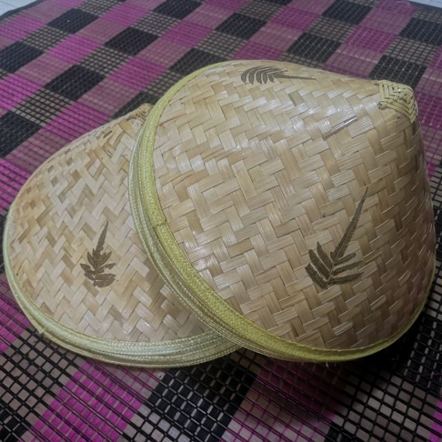 Terendak rotan / saji rotan / terendak buluh / topi petani / topi sawah ...
