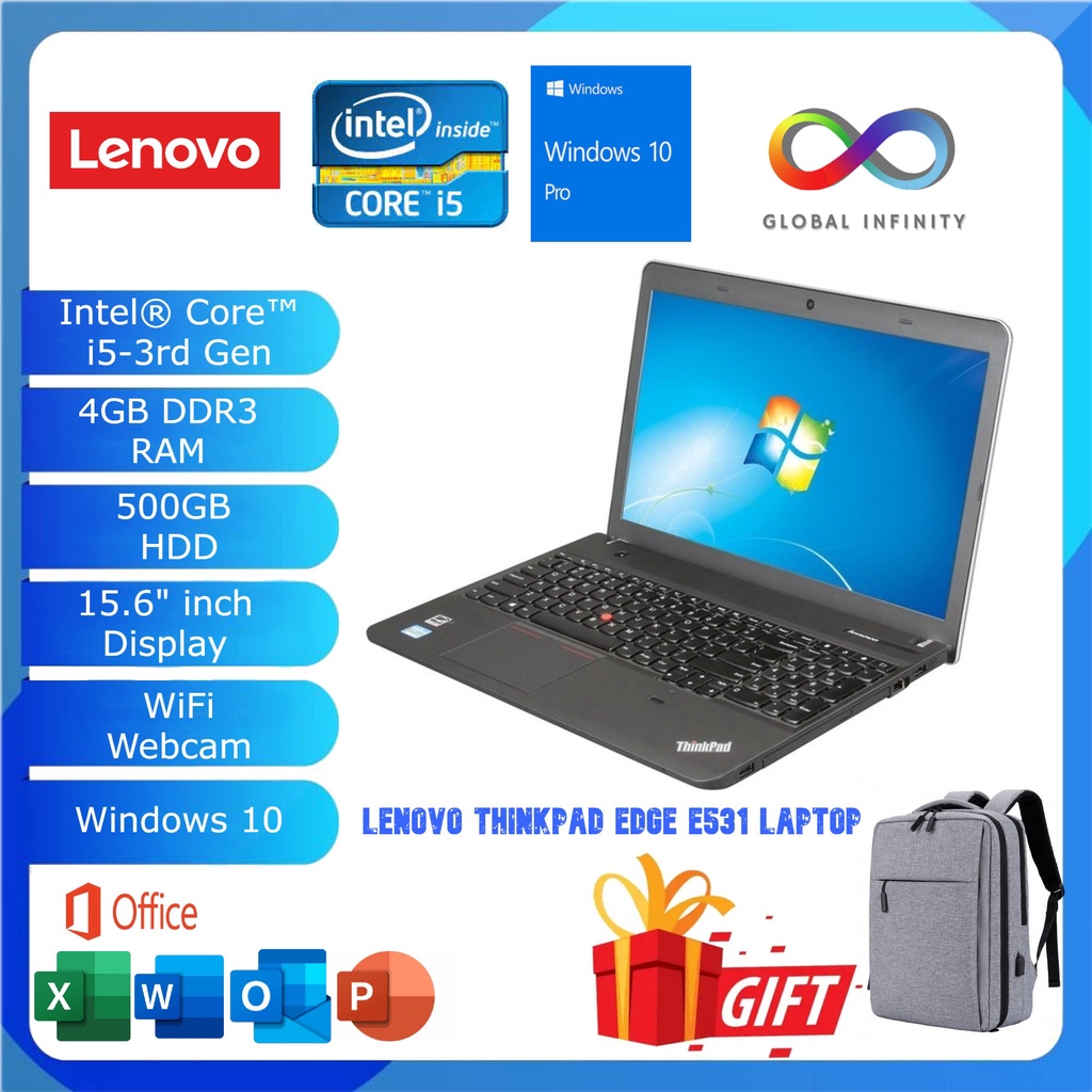 (Refurbished) Laptop Lenovo Thinkpad Edge E531 | i5-3rd Gen | 4GB Ram ...