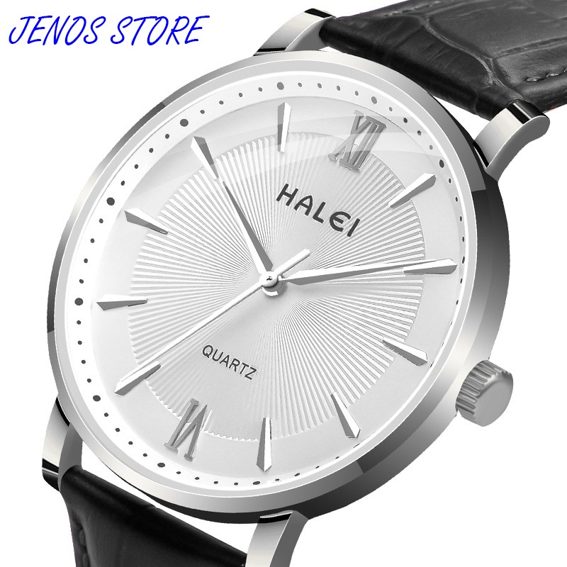 JAM TANGAN LELAKI PEREMPUAN HALEI 546 KULIT STAINLESS STEEL BACK TAHAN ...