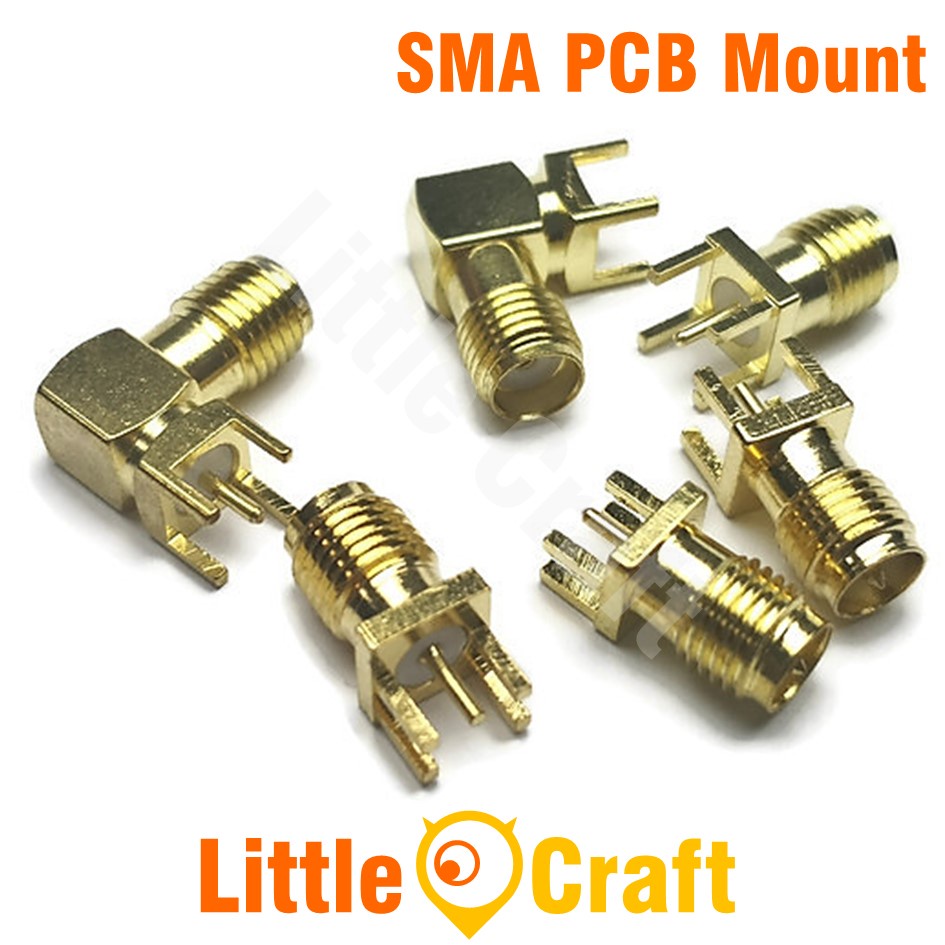 Gold Plated SMA SMA-KE SMA-KWE RF Coaxial Connector Male Female PCB Mount Right Angle Straight ...