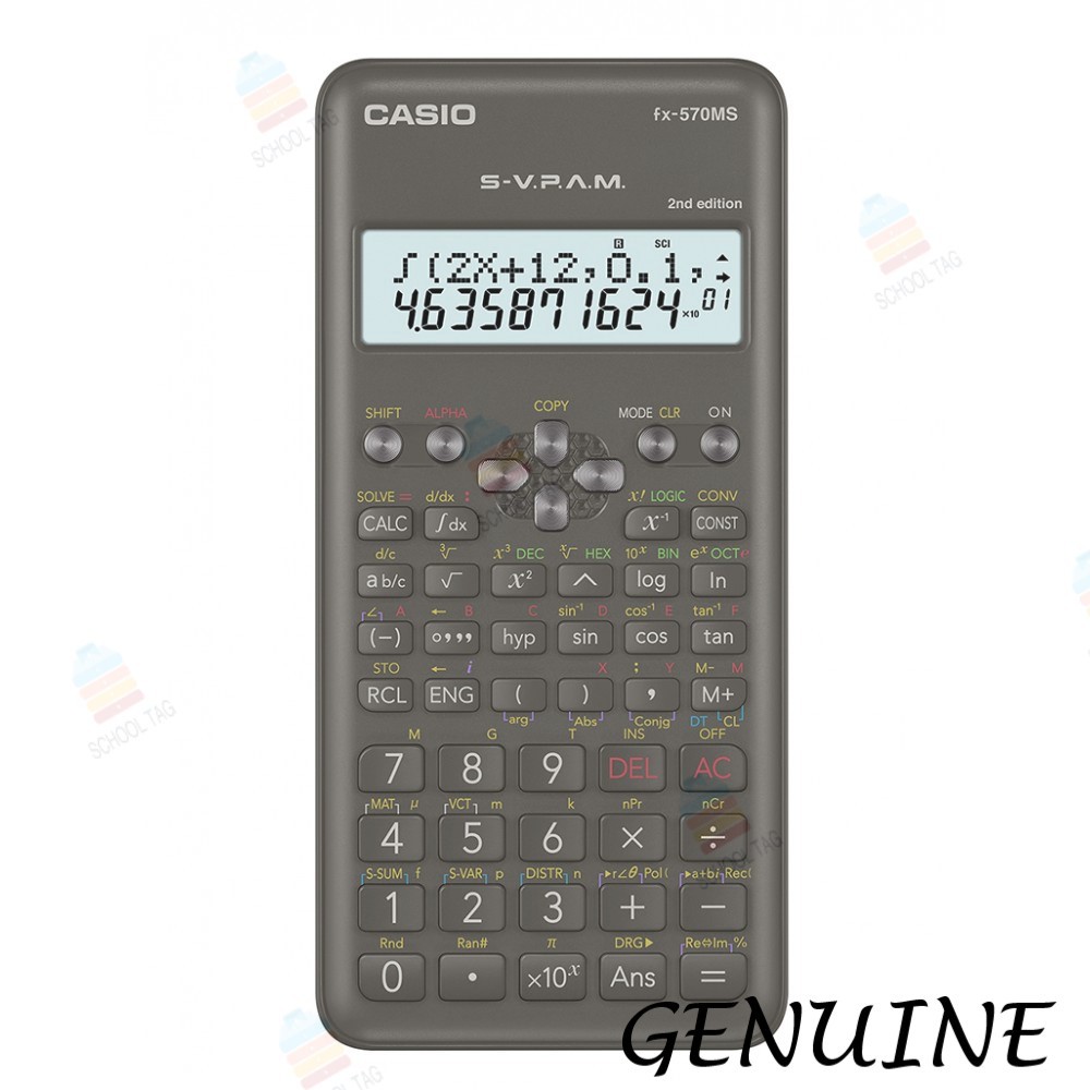 CASIO SCIENTIFIC CALCULATOR FX-570MS-2 (2nd Edition) #11473 | Shopee ...