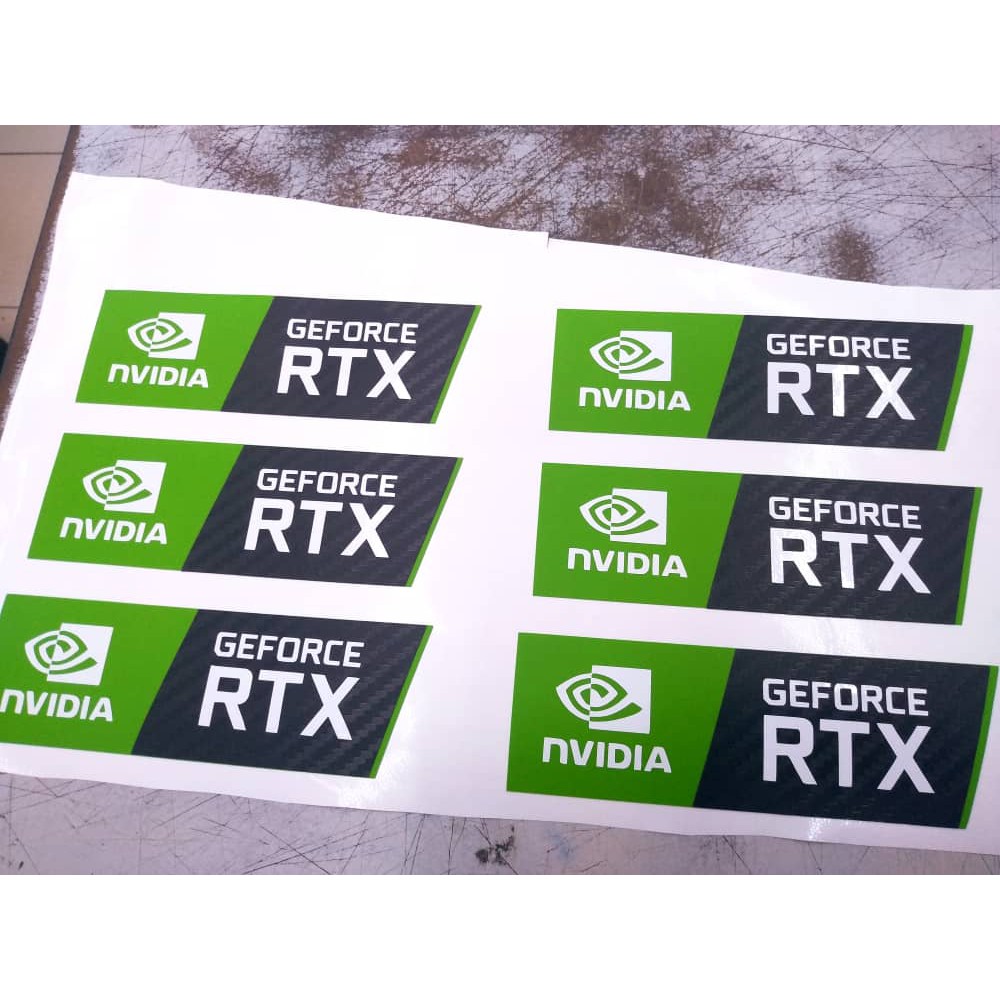 2PC x Nvidia RTX Logo High Quality Vinyl Sticker For PC case/Side Panel ...