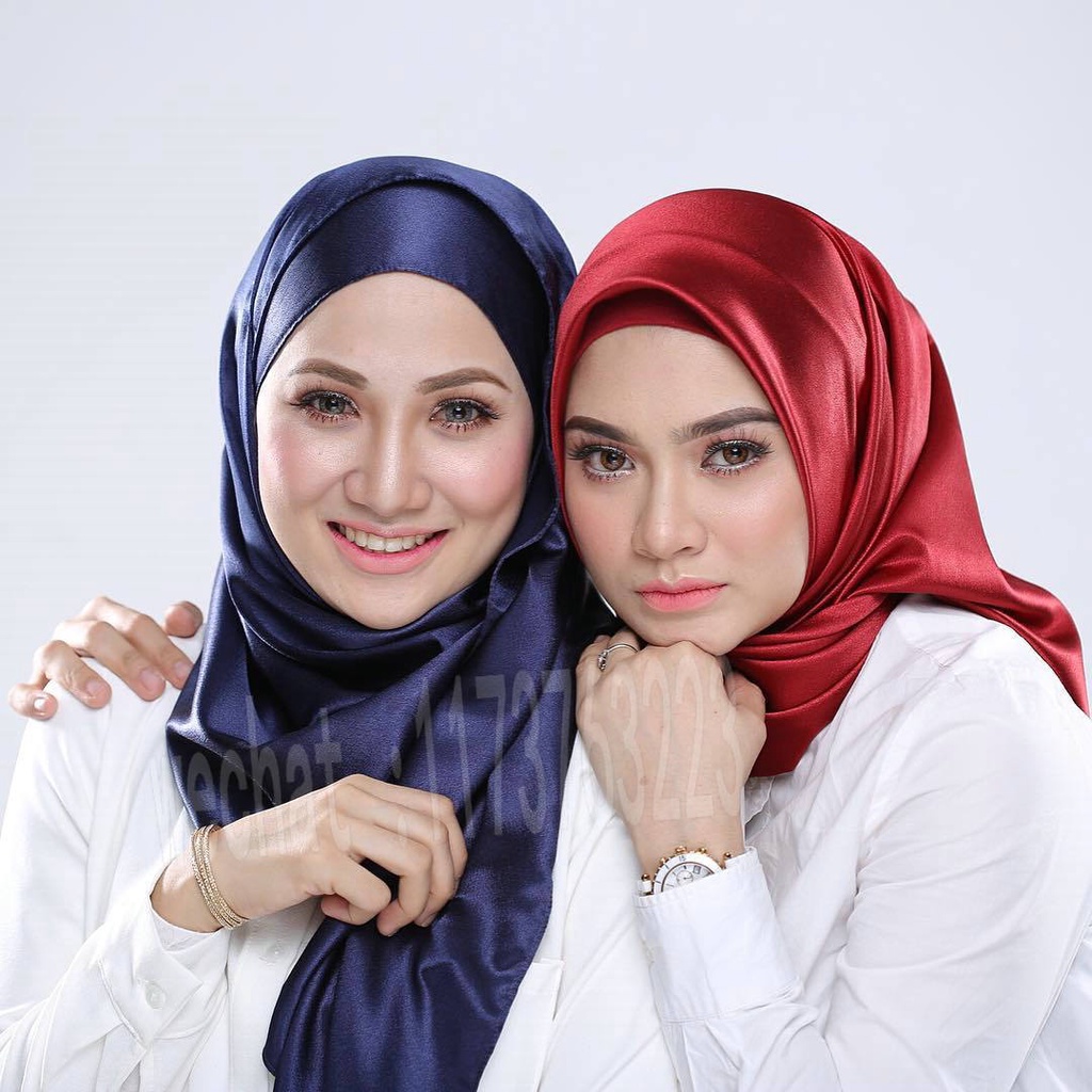 Tudung Bawal Satin Hijabs Satin Tudung Hijabs Plain Color Warna Hijabs Ready Stock Malaysia ...