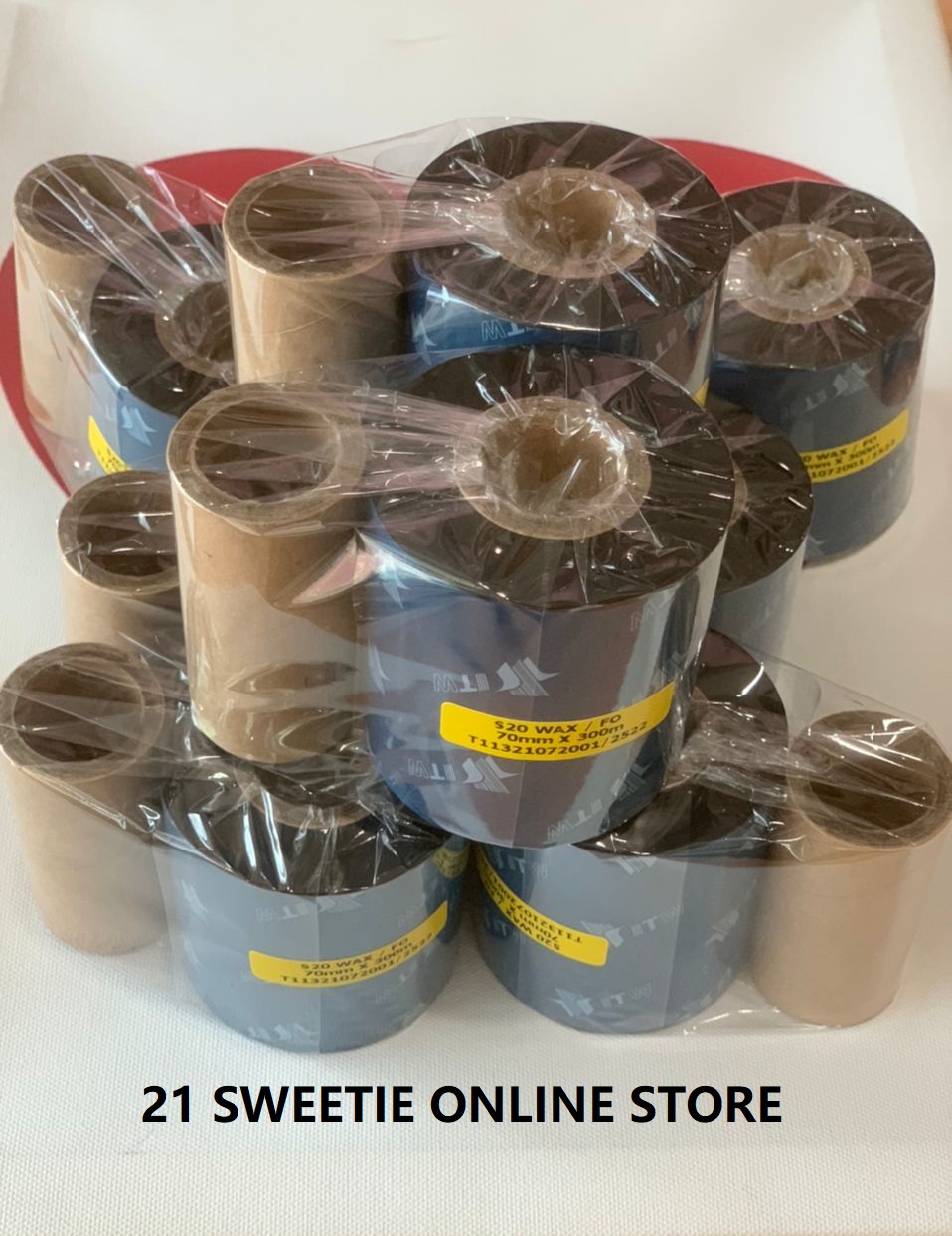 [1 roll] Premium 70x300m Thermal Transfer Wax Ribbon ITW TTR S20 ...