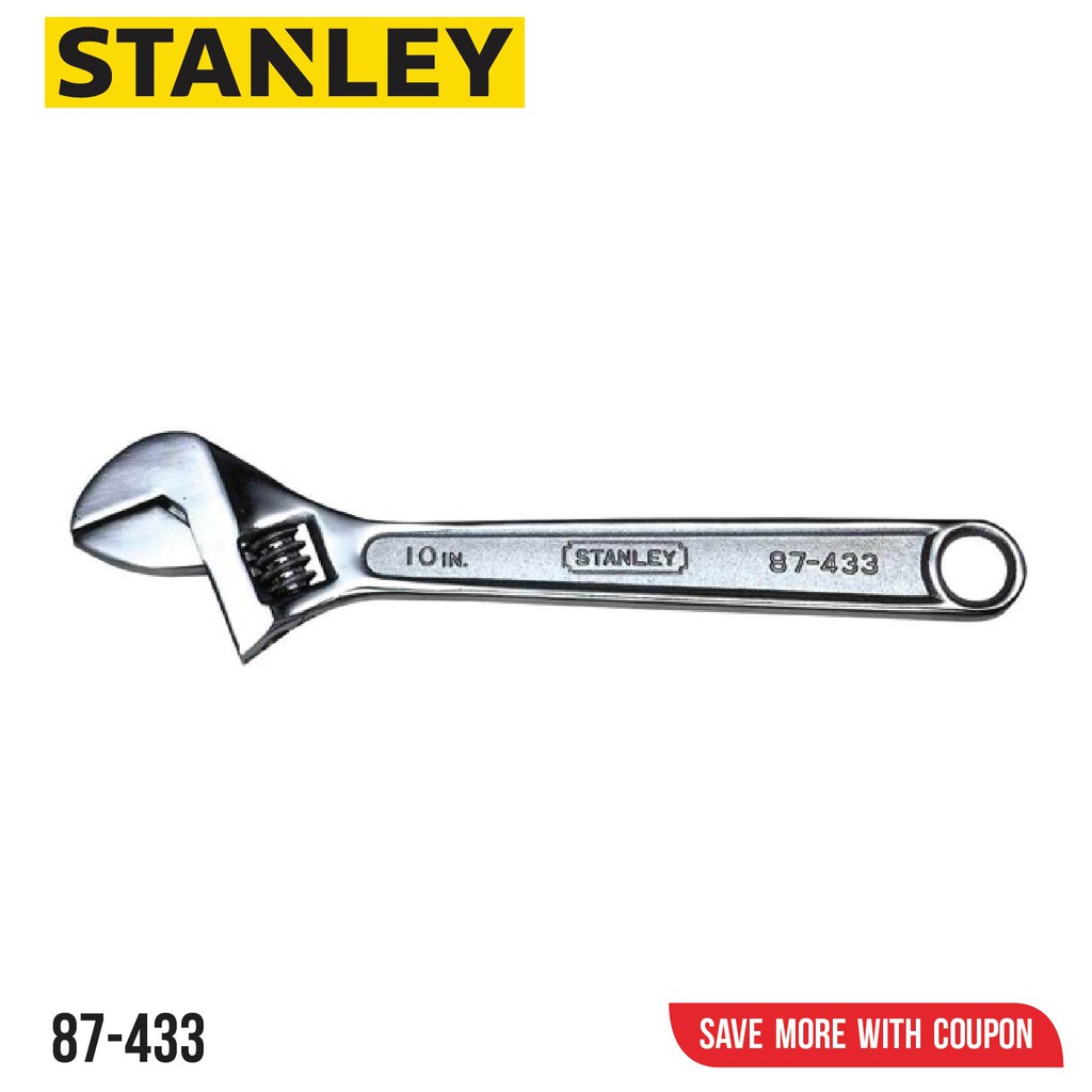 Stanley STMT87433-8 (87-433-1) Chrome Adjustable Wrench 10in 250mm ...