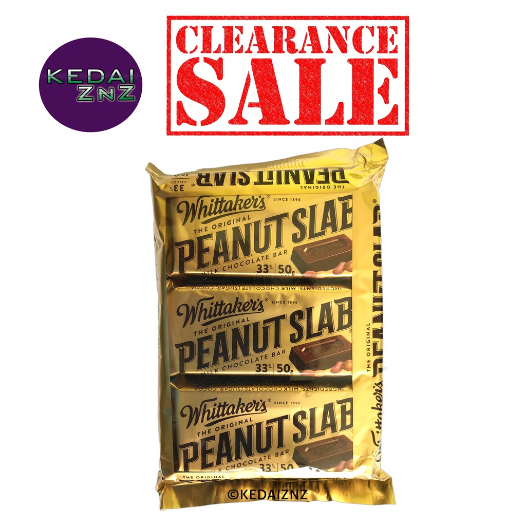 Chocolate Whittakers The Original Peanut Slab Milk Chocolate Bar 150g 50g X 3 Coklat Shopee