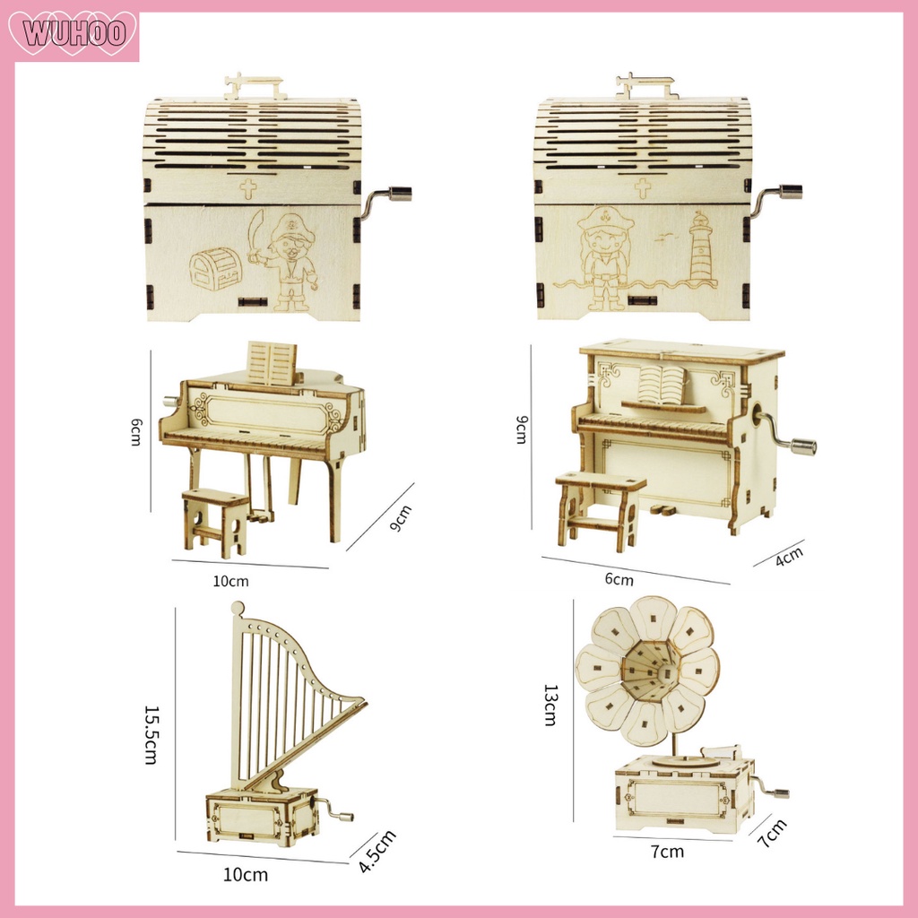 (STEM TOY) EDUCATION DIY Creative Musical instrument Toys Kit Wooden ...