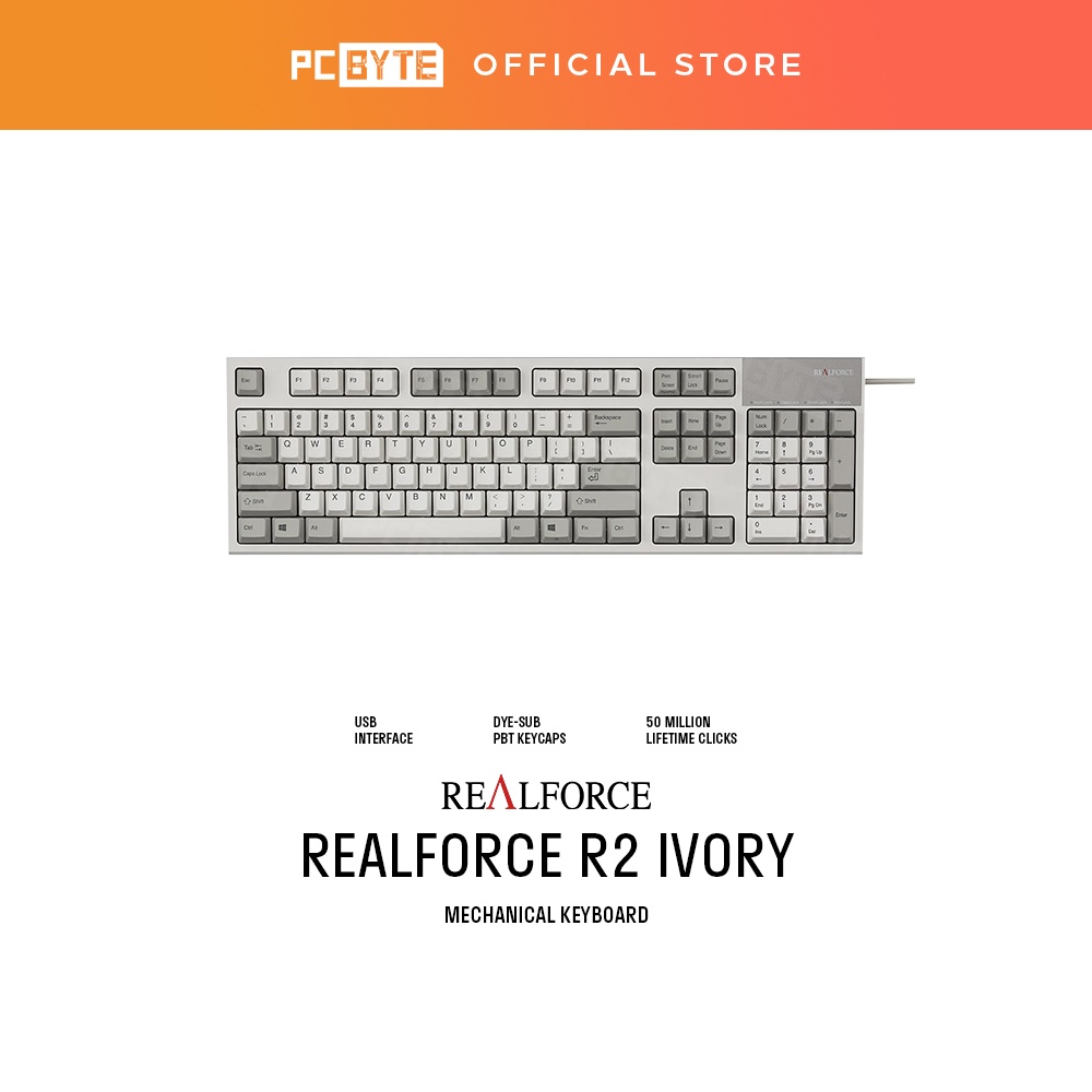 REALFORCE R2 Mechanical Keyboard Variable Weight - Ivory | Shopee Malaysia