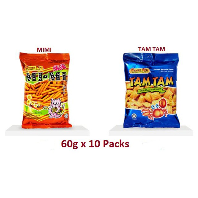 Snek Ku - Mimi / Tam Tam (60g x 10 Packs) | Shopee Malaysia