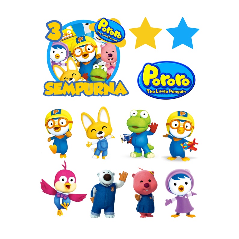 Pororo The Little Penguin Custom Topper Birthday Cake | Shopee Malaysia