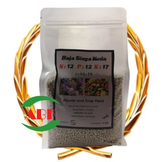 BAJA NPK NITROPHOSKA NPK 12+12+17S/Cl (+2MgO+8S) CAP KUDA DAN SINGA ...