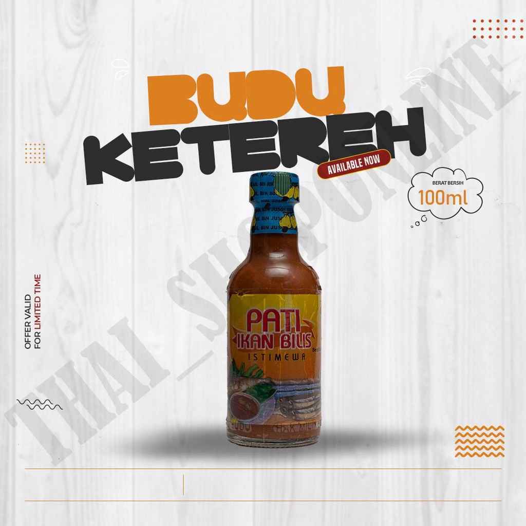 Budu Cap Ketereh Kelantan Food No 1 Kelantan Budu Cap Tere (100ml ...