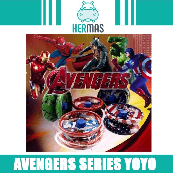 Marvel Spider-Man Iron Man yoyo Children's fancy alloy yo-yo can sleep ...