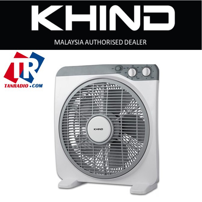 Khind Box Fan With Oscillating Louvre - Light Grey (12") BF-12S ...