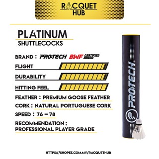 Protech Platinum Edition Badminton Shuttlecocks | Shopee Malaysia