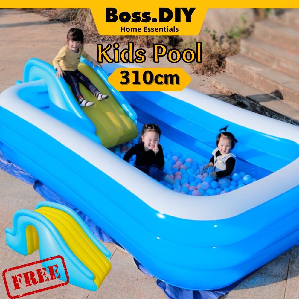 Inflatable Swimming Pool Kids Baby Children Swim Pool Indoor Outdoor PVC Bath Basin KOLAM KANAK ...