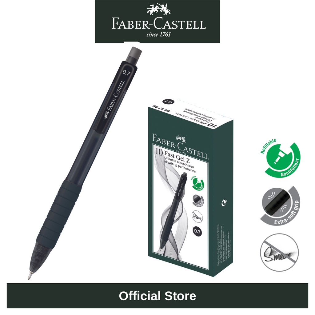 [Faber-Castell] Fast Gel Z Gel Pen (Box of 10) | Shopee Malaysia