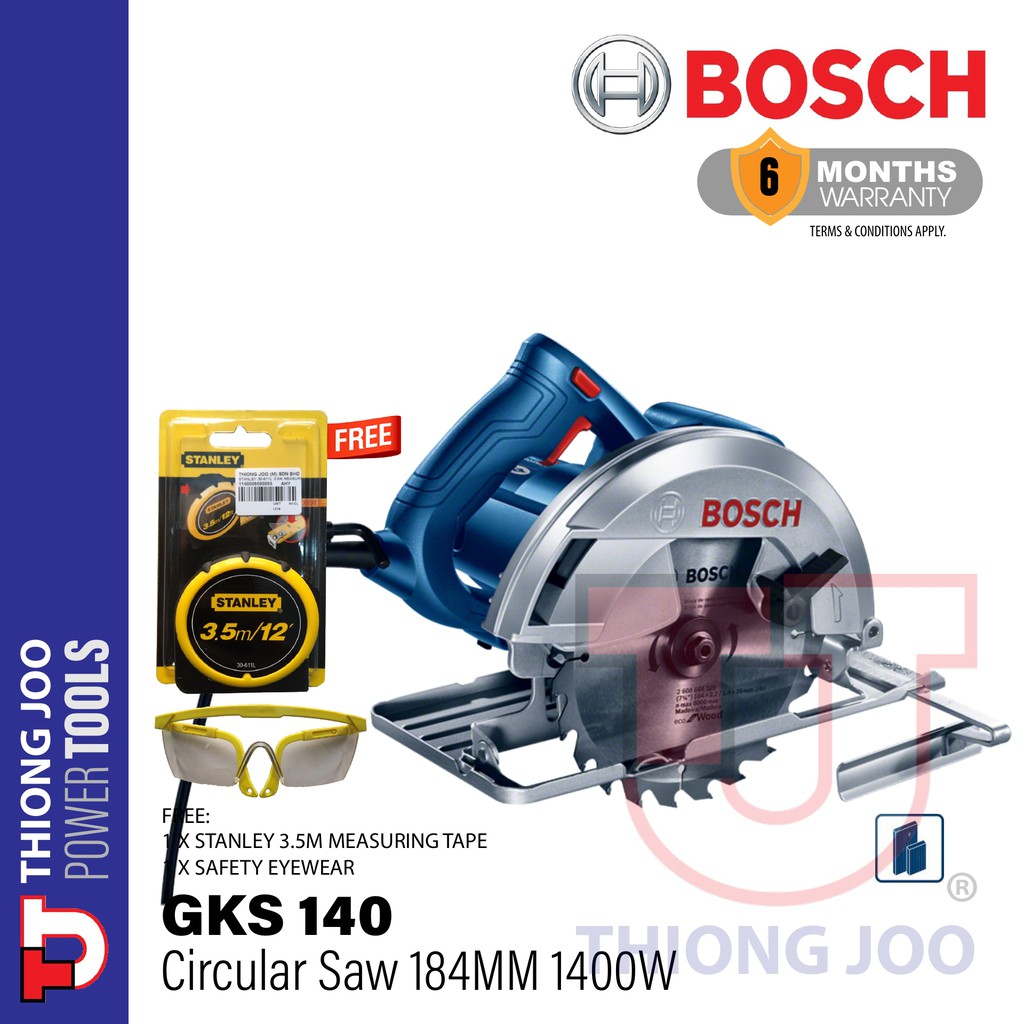 BOSCH GKS 140 CIRCULAR SAW 7" 1400W | Shopee Malaysia