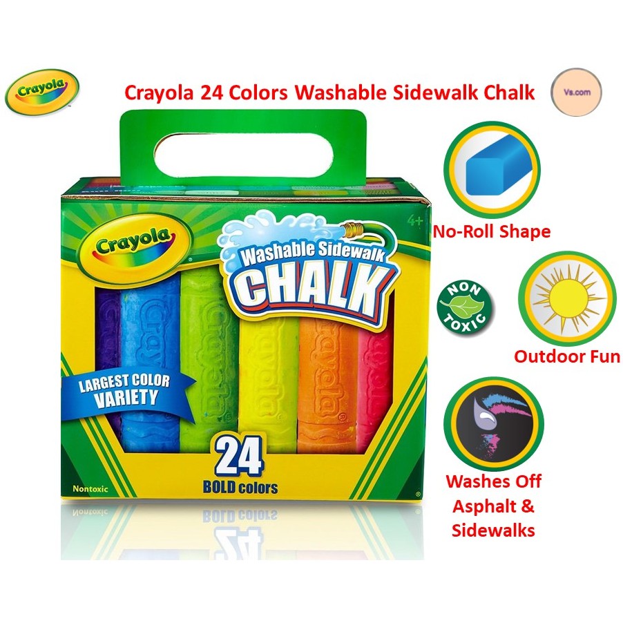 Crayola 24 Colors Washable Sidewalk Chalk | Shopee Malaysia