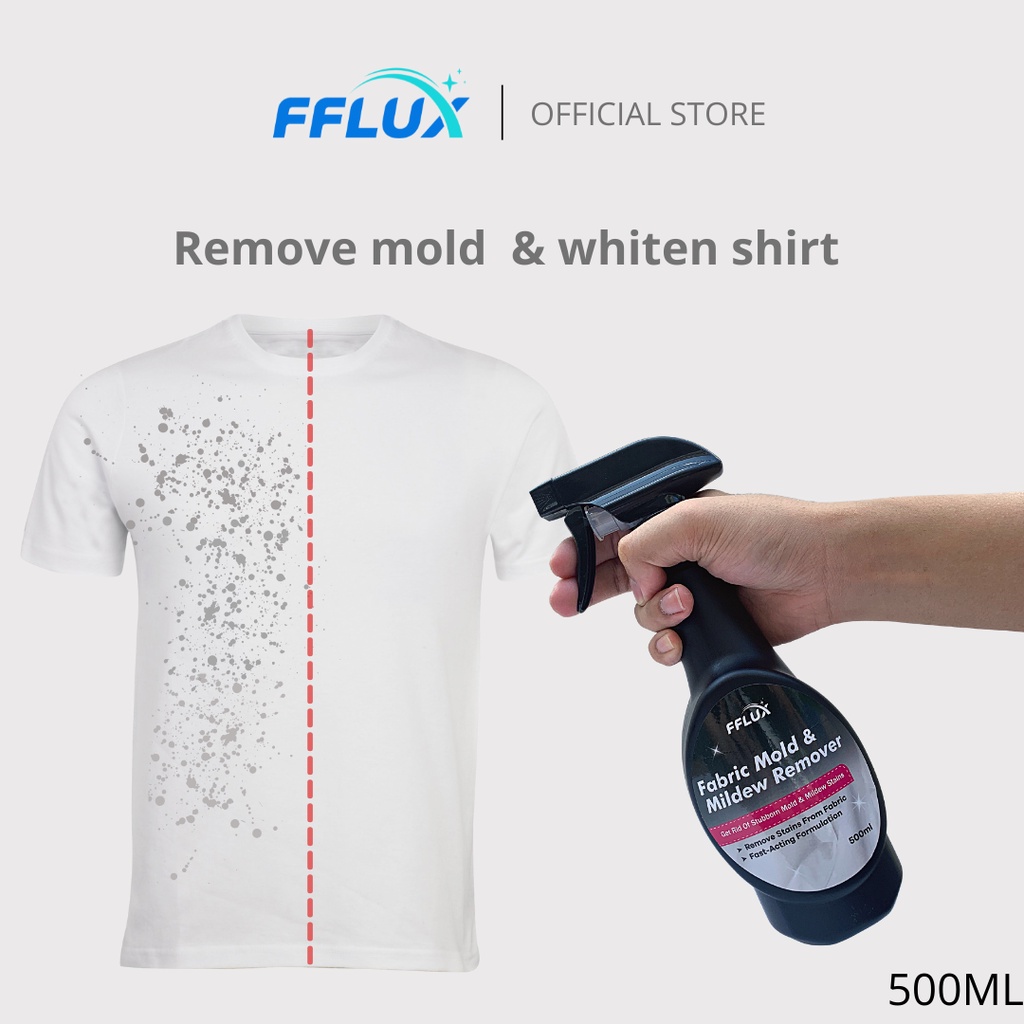 FFLUX Fabric Mold & Mildew Remover 500ml Pencuci Baju Kulat Baju Putih ...