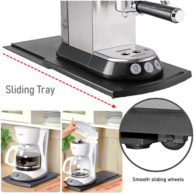 Kitchen Appliance Sliding Tray Under Cabinet Handy Countertop Slider ...