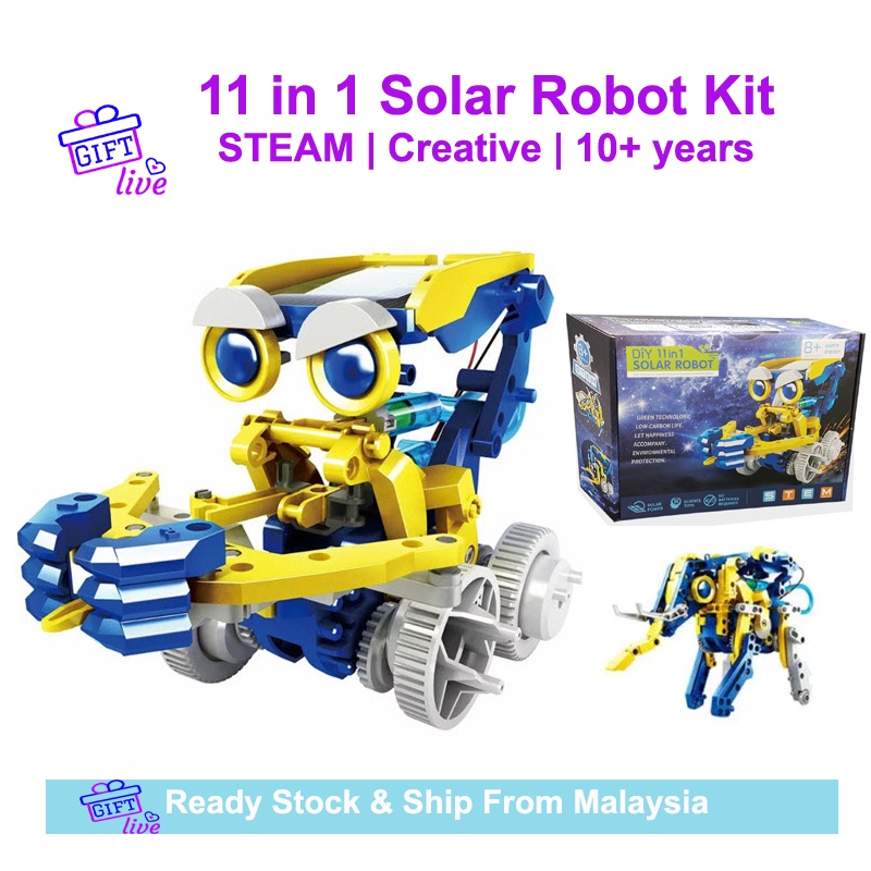 Solar Robot Kit 11 in 1 Educational STEM Learning Science Building Toys ...