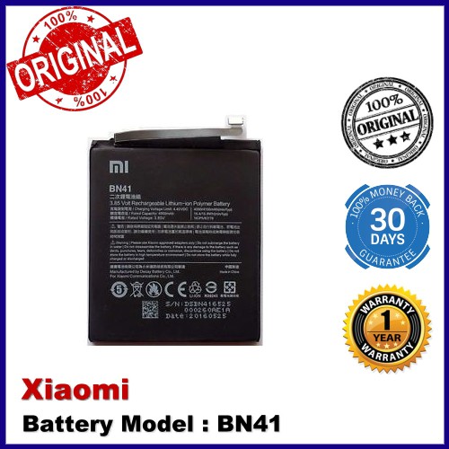 Original Battery Xiaomi Hongmi Redmi Note 4 Battery BN41 | Shopee Malaysia