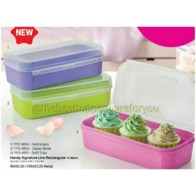 [RARE & EXCLUSIVE] TUPPERWARE HANDY SIGNATURE LINE RECTANGULAR | Shopee ...