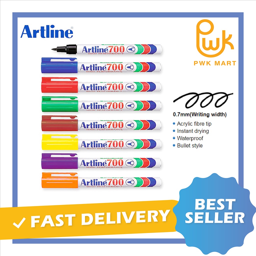 ARTLINE PERMANENT MARKER PEN 700 (BULLET TIP) 0.7MM | Shopee Malaysia