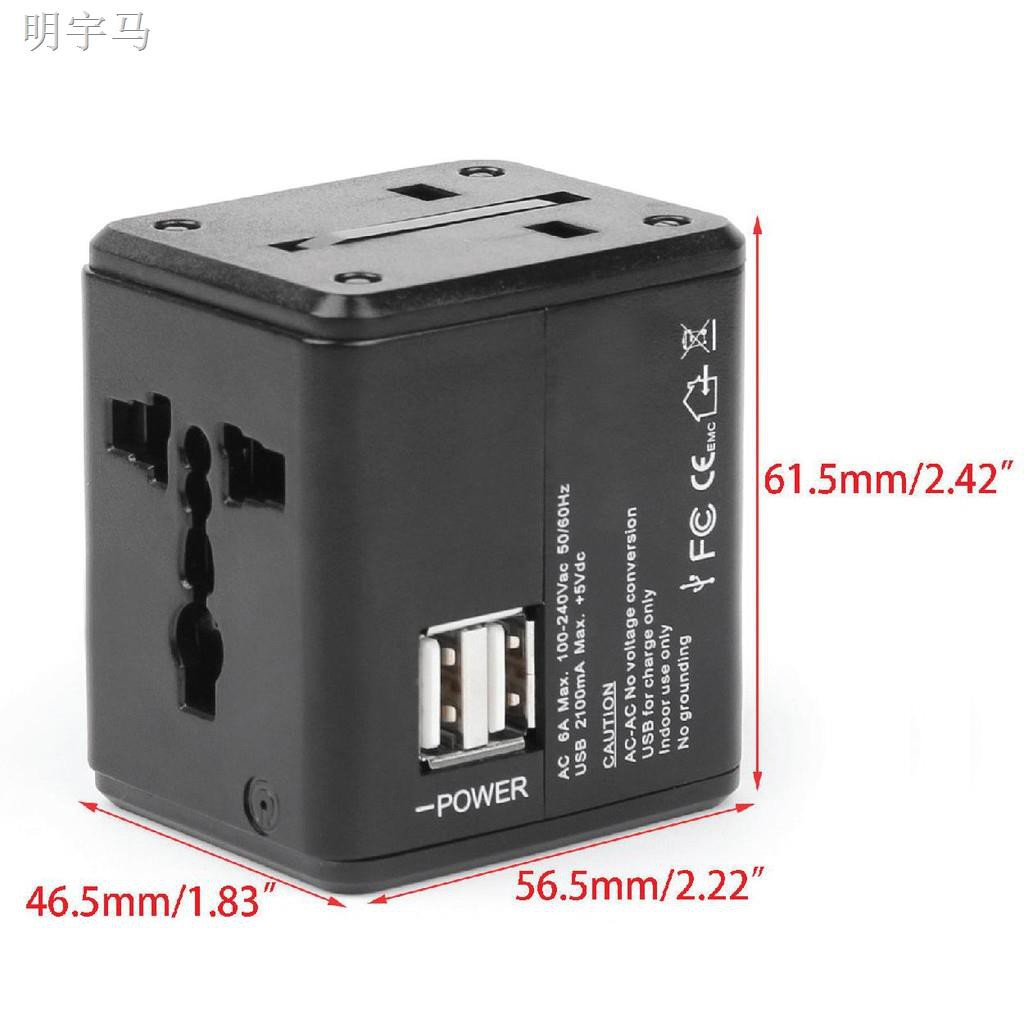 ↂUniversal Travel Adapter Multisocket Plug All-In-One Single Dual USB ...
