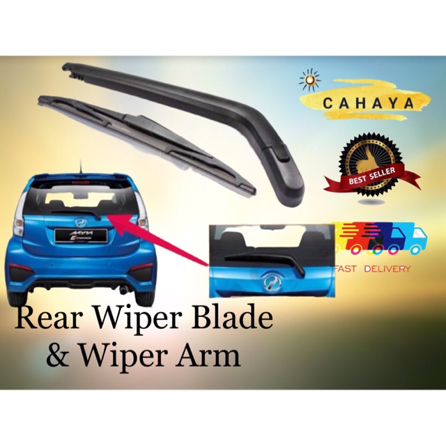 Rear Wiper Blade With Arm Myvi/Exora/Viva/Kelisa/Kenari/Kancil | Shopee ...