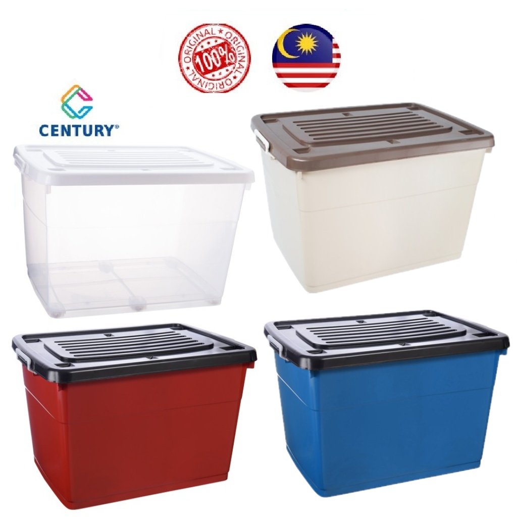 Century Storage Box With Wheel 115L Box Roller Big Box Kotak ...