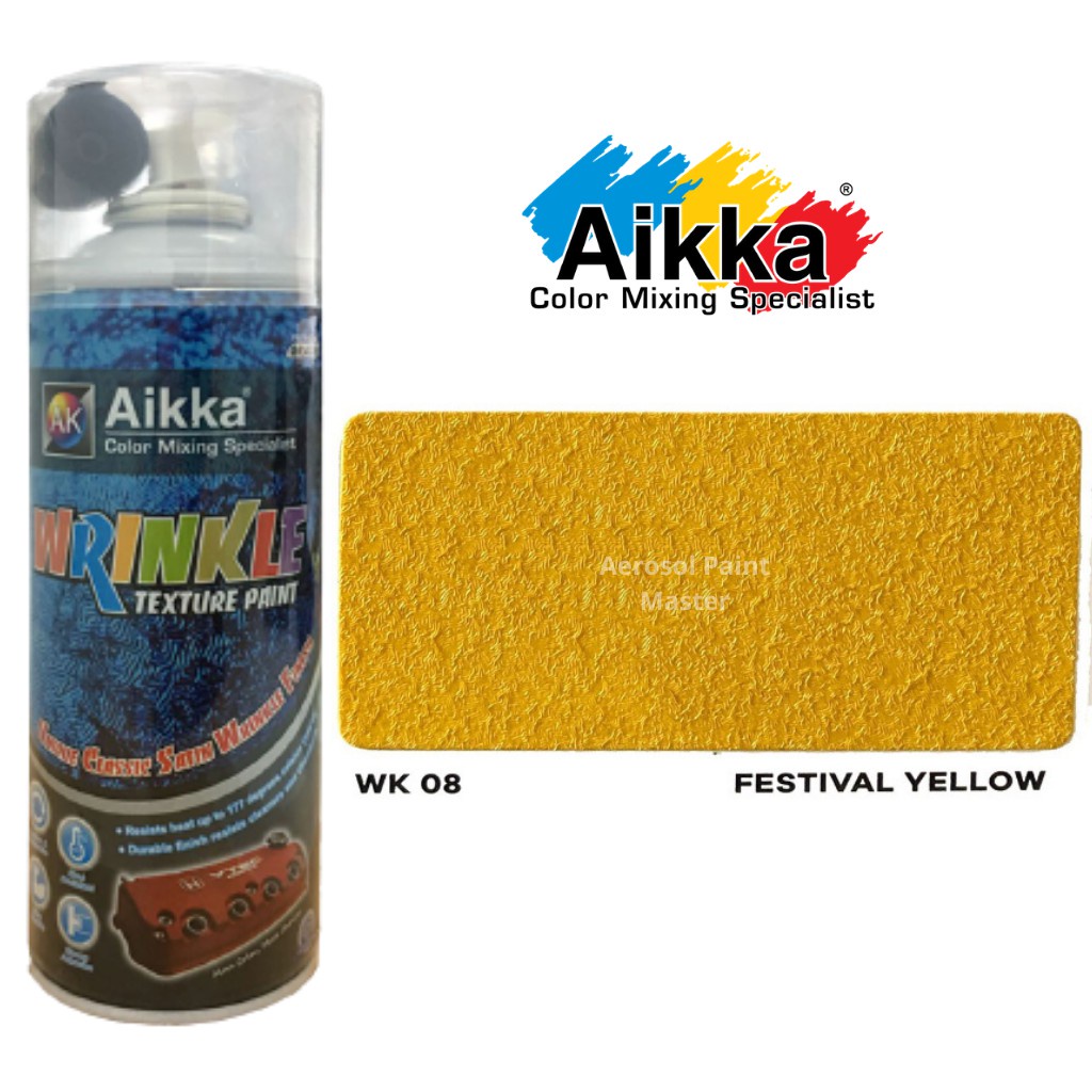 AIkka WK08 Wrinkle Texture Aerosol Spray Paint for Sport Rim, Brake ...