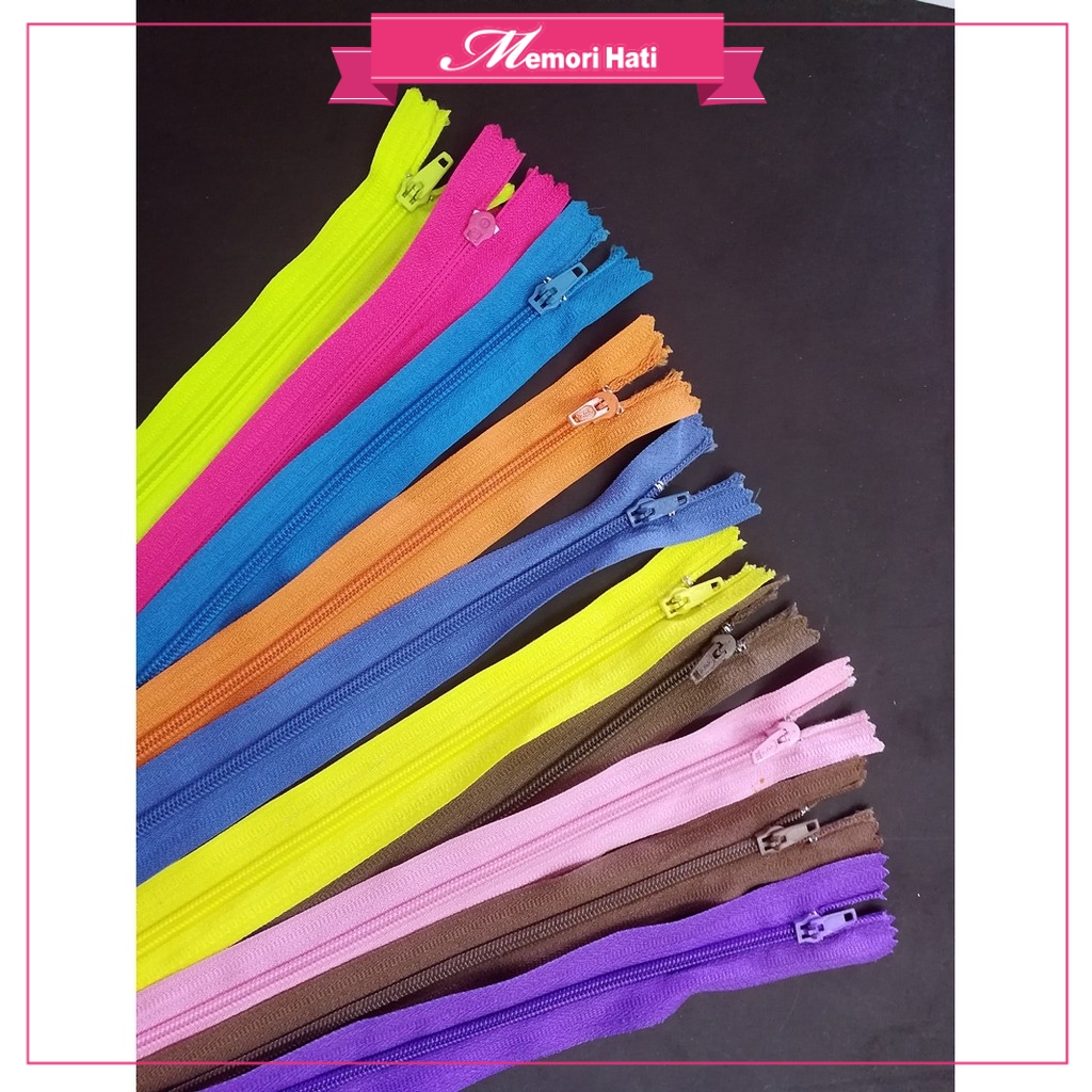 12pcs Zip Biasa Zip Kain Normal Zipper Size 8", 10", 12", 14", 16", 18 ...