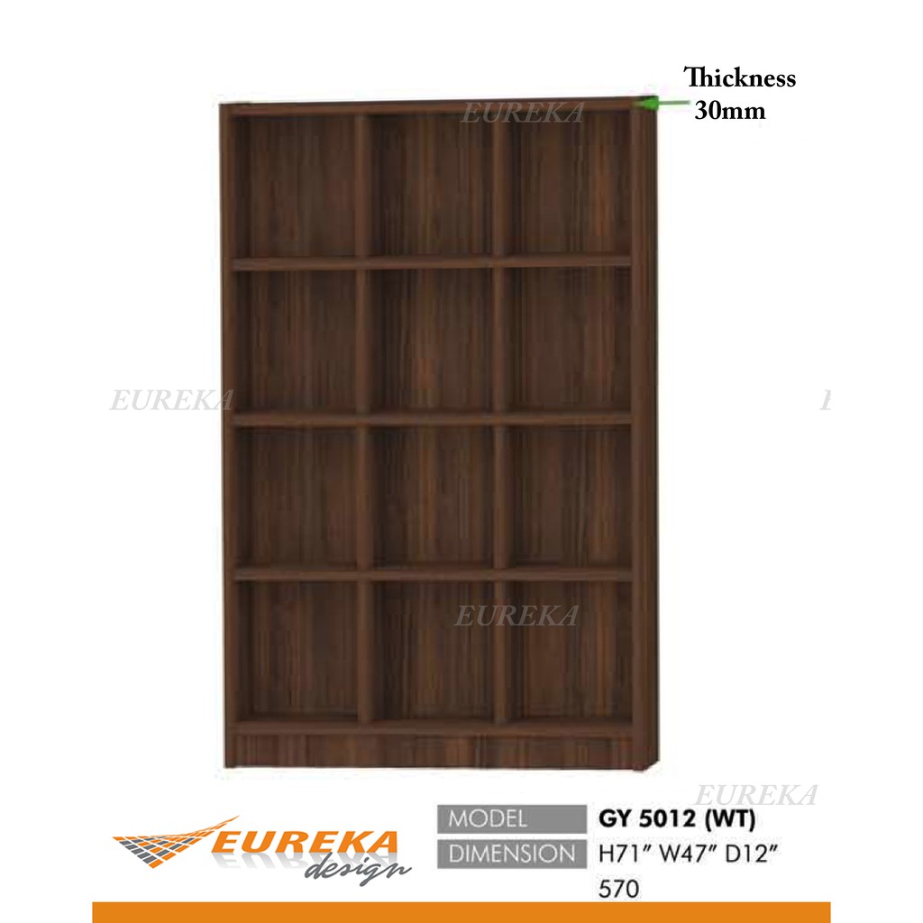 EUREKA Brown Open Shelf Filing Cabinet/Almari File Locker Multi Storage ...