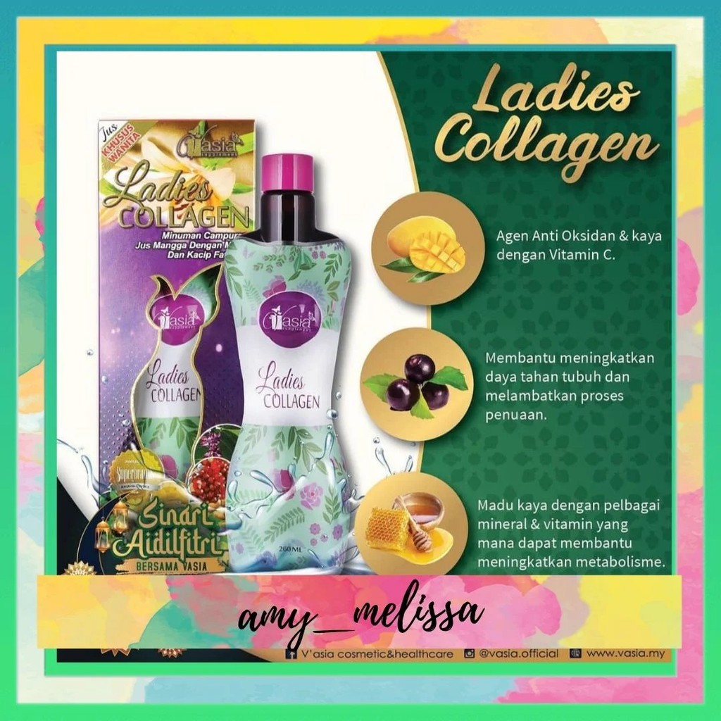 LADIES COLLAGEN VASIA | JUS LADIES COLLAGEN V ASIA 100% ORI | Shopee ...