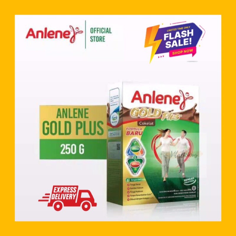Anlene Gold Milk plus 250 gr original And Chocolate Flavor | Shopee ...