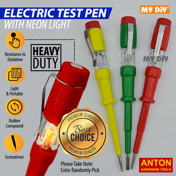 MYDIYHOMEDEPOT - HEAVY DUTY ANTON ELECTRIC TEST PEN 100-500V TEST PEN ...