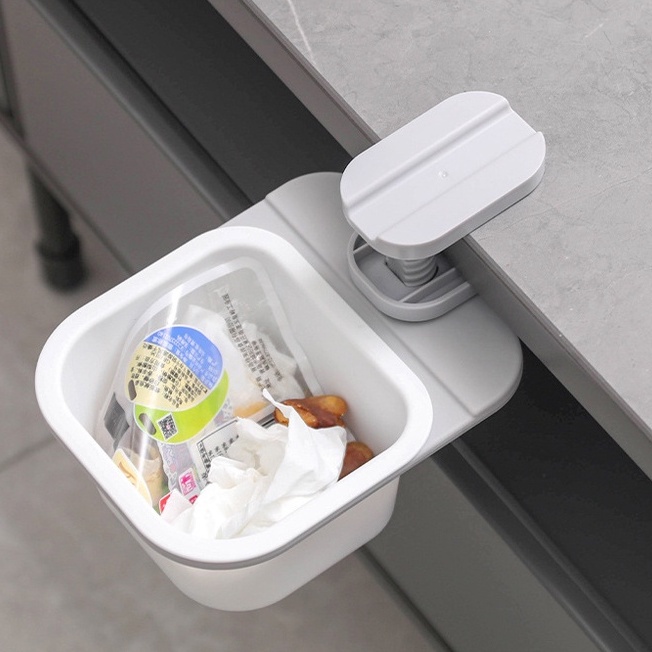 Zachia Rotating Table Storage Bin Plastic Mini Waste Bin Rotating Trash ...