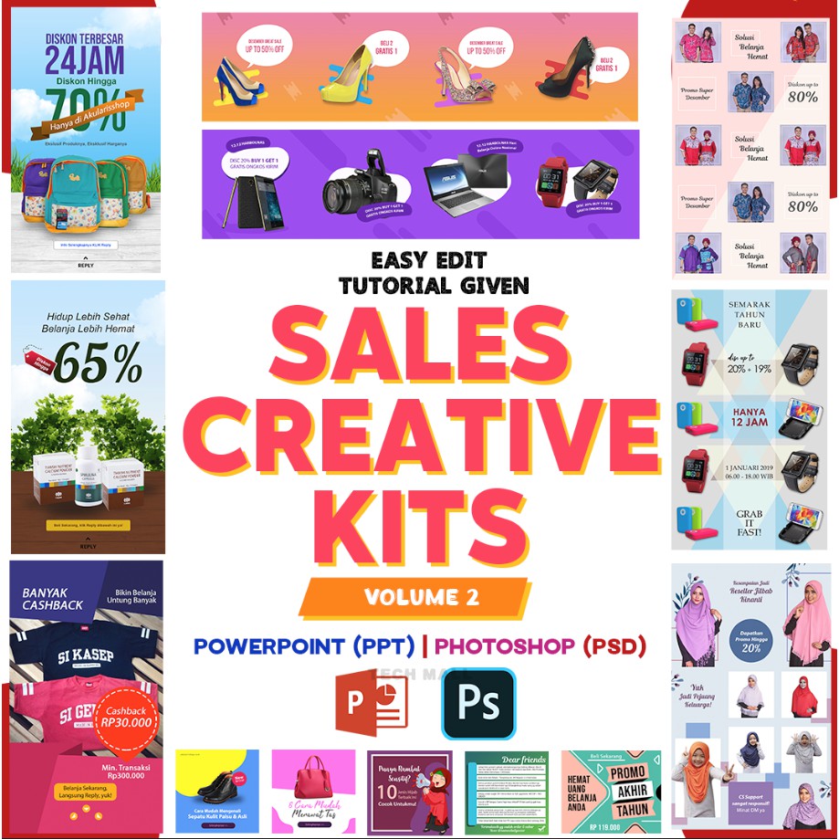 Sales ADS Creative Kit Template Vol 2 | 15 Category | PowerPoint ...