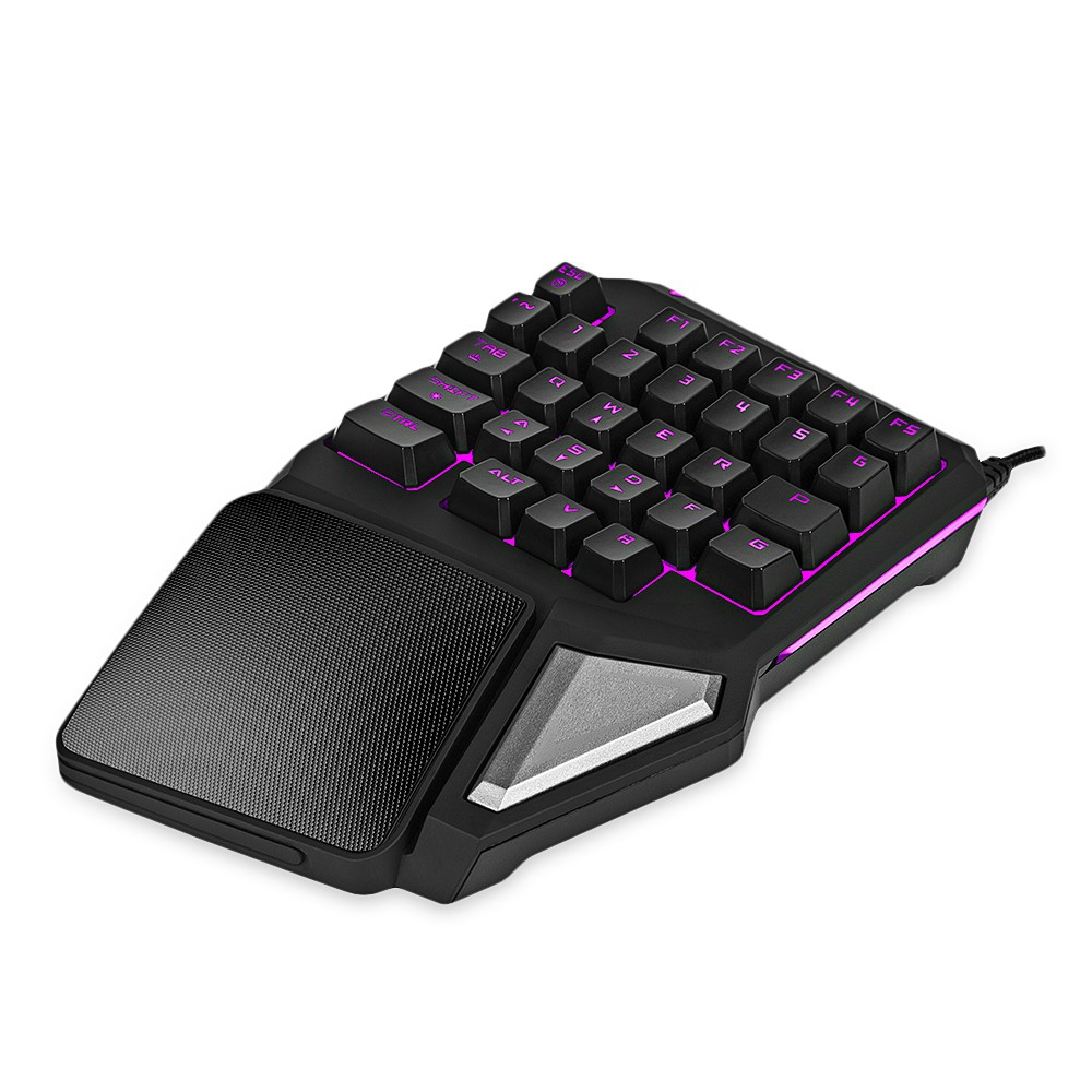 Delux T9 Pro Wired Gaming Keypad 30 Keys One-handed Membrane Keyboard ...