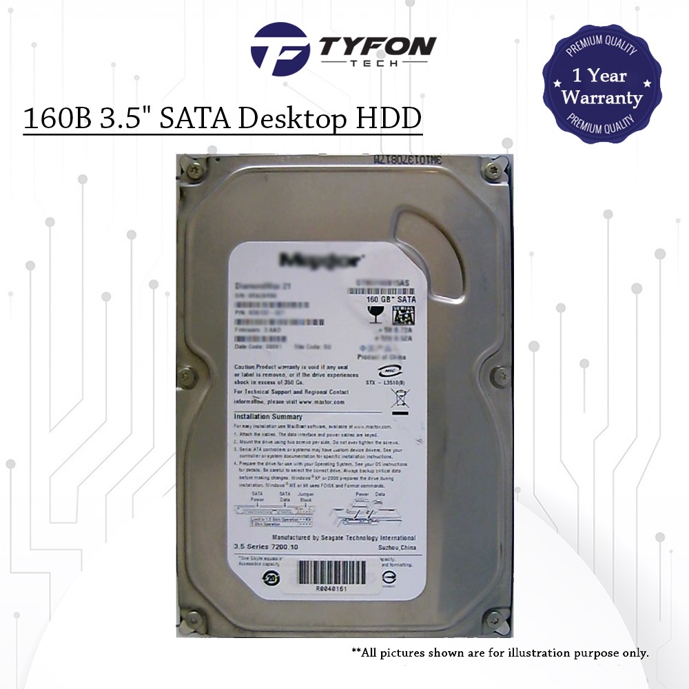 Mix Branded 160GB 3.5" SATA Desktop PC Computer Hard Disk Drive HDD ...