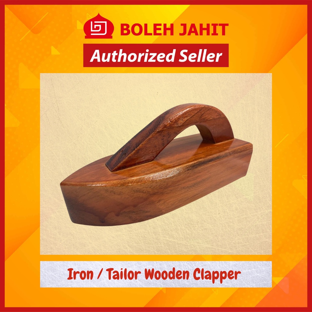 Iron / Tailor Wooden Clapper with Handle (To make crispy fine line ...
