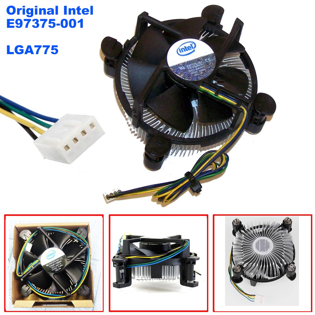 Original Intel E97375-001 LGA775 CPU Cooler Heatsink Fan 4 pin ...