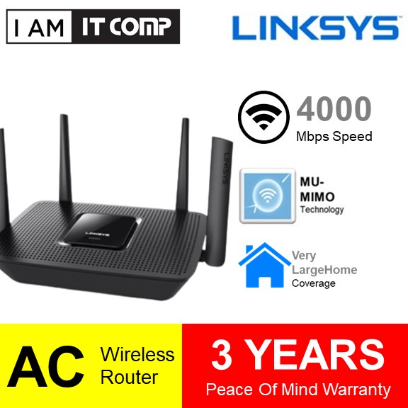 Linksys EA8300 Max-Stream AC2200 Tri-Band Wi-Fi Router ( EA8300-AH ) | Shopee Malaysia