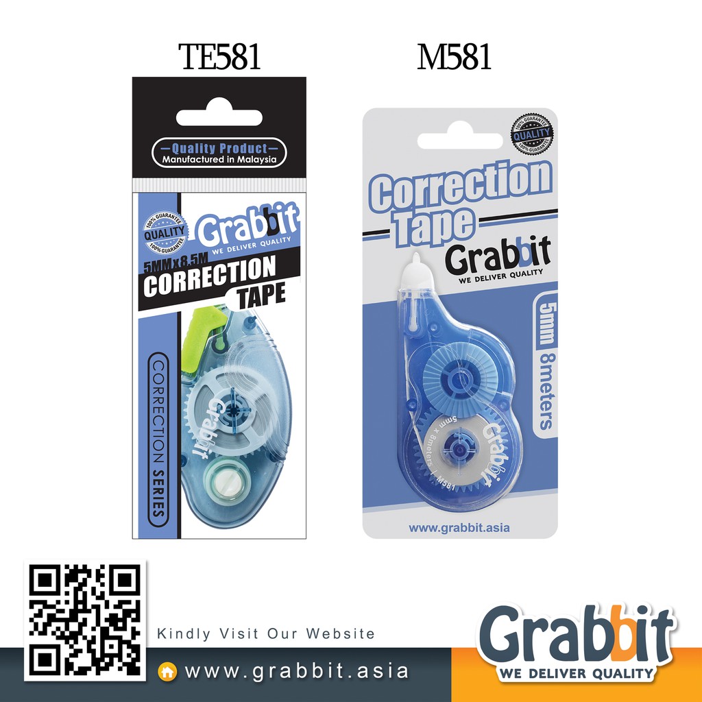 Grabbit Correction Tape (5mm) | Shopee Malaysia