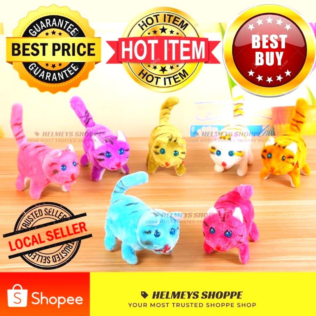 🐈😼KUCING MAINAN KUCING BERGERAK BOLEH BERJALAN DAN BERMEOW 🐈😼 | Shopee ...