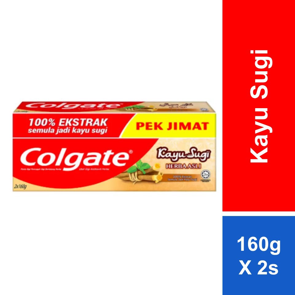 Colgate Kayu Sugi Toothpaste Original 160g x 2s [Valuepack] | Shopee ...